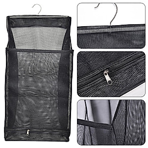 Hanging Mesh Laundry Bag, Hanging Foldable Clothes Hamper, Mesh Storage Bag Laundry Hamper, Foldable Hanging Clothes Storage Pocket, Portable Space Saver