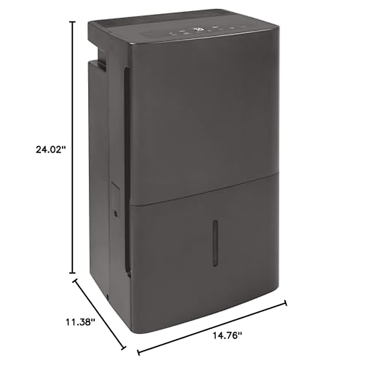 GE Energy Star Portable Dehumidifier 50 Pint with Pump, Perfect for Bedroom, Basement & Garage, Ideal for High Humidity Areas, Built-in Pump Eliminates Need to Check Water Levels, Grey