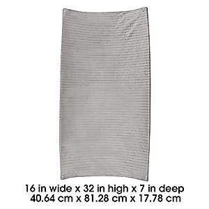 Boppy Changing Pad Cover, Gray Ribbed Minky Fabric