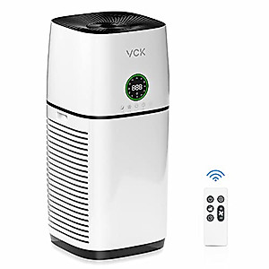 VCK Air Purifier with H14 True HEPA Filter, PM2.5 Monitor, and 1100 sq ft Coverage - Removes 99.997% of Dust, Smoke, Pollen - Ideal for Allergies, Pets, and Large Rooms