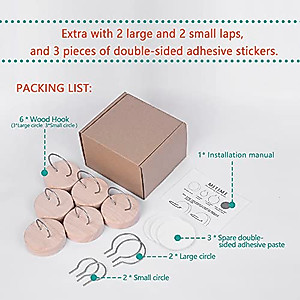 MITIME Air Plants Holders-Real Wood Live Air Plant Holders.Rustic Air Plant Stand,Wall-mounted to save space.(Plants not included)(Set of 6)