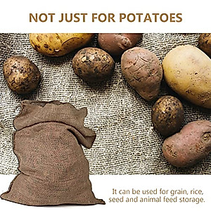 HAMBOLY 5 Packs Large Burlap Bags 24" x 40" Potato Sacks Reusable Storage Bags Races Game Bags