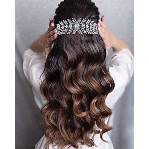 Aoligrace Cubic Zirconia Soft Wedding Headbands for Bride CZ Random Bend Hairbands Quinceanera Tiaras Pageant Gifts for Women