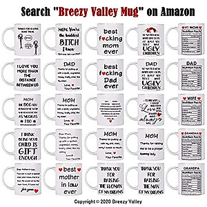 Best Husband Ever Gifts Coffee Mug, Valentines Day Gift for Husband, Birthday Gifts from Wife for Husband, Nutrition Facts Mugs, White, 11oz