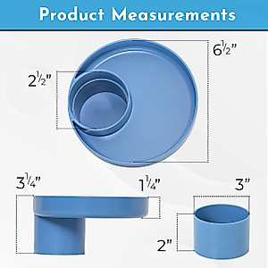 My Travel Tray Kids Travel Tray Cup Holder - Cup Holder Travel Tray for Cup Holders (Sky Blue), 1 Count (Pack of 1)