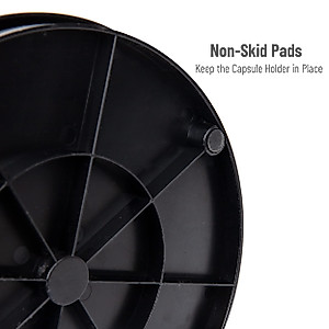 Mind Reader Single Serve Coffee Pod Organizer & Mug Tree, 12 pod and 4 Mug Capacity, Countertop, 9" L x 9" W x 17.75" H, Black