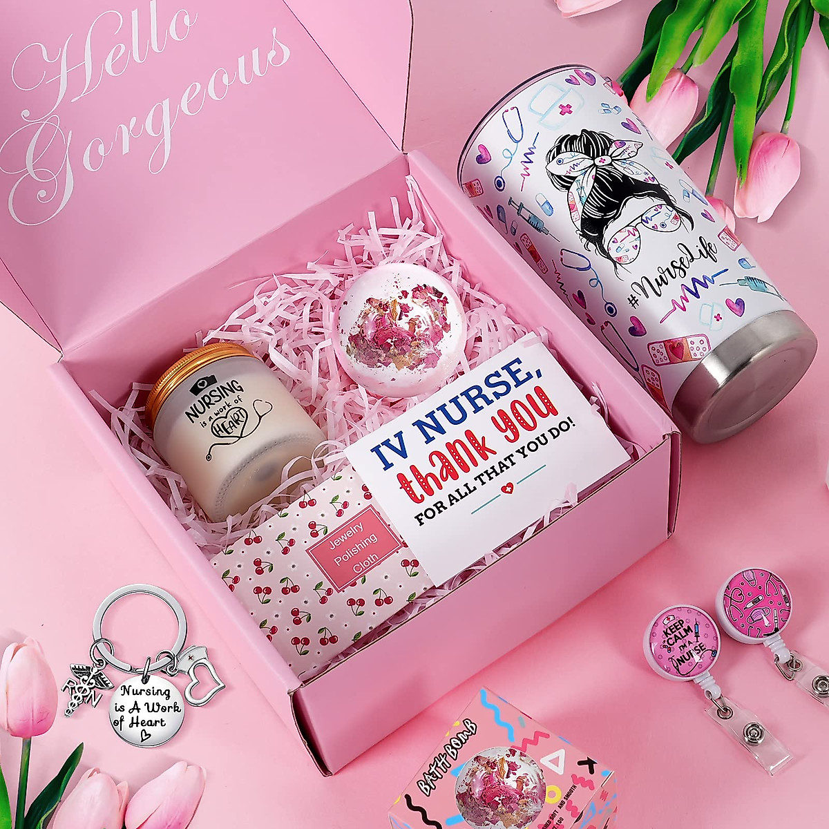 Nurse Gifts for Women, Nurse Appreciation Gifts, Nurse Week Gifts, Before Patients After Patients Gift Set, Nurse Practitioner Gift Baskets for Women, Nurse Graduation Gift Box