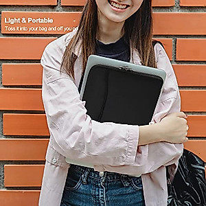 CaSZLUTION iPad Pro Sleeve for 12.9 inch New iPad Pro M2 & M1 2022-2018 with Smart/Magic Keyboard Bag Case, Neoprene Sleeve Case with Pencil Holder, Front Pocket Tablet Accessories - Black