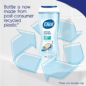 Dial Body Wash, Coconut Water, 21 Ounce , 4 Count (Pack of 1)