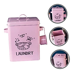 DOITOOL Box Washing Powder Drum Pet Food Dispenser Multifunctional Storage Box Makeup Storage Case Laundry Organization Storage Laundry Container Makeup Wall Organizer Useful Box