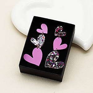 Pink Heart Earrings,Heart Earrings Tayler,Lover Era Earrings,Concert Earrings Outfit,Earring Gifts for Era Tour Concert