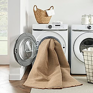 Nourison Washable Jute Solid Natural 7'10" x 9'10" Area -Rug, Easy -Cleaning, Non Shedding, Bed Room, Living Room, Dining Room, Kitchen (8x10)