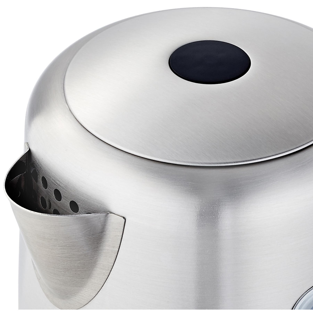 Amazon Basics Stainless Steel Portable Fast, Electric Hot Water Kettle for Tea and Coffee - 1 Liter, Gray/Black