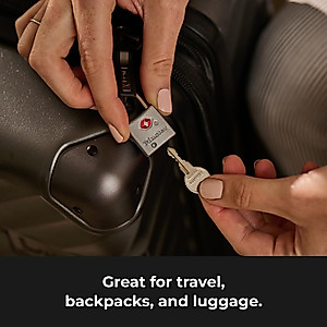 Master Lock TSA Luggage Locks with Key, TSA Approved Lock for Backpacks, Bags and Luggage, 4 Pack, 4683Q