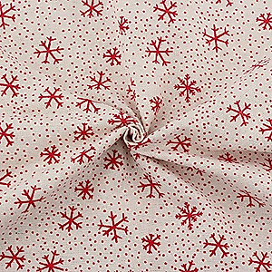 Xmas Pattern Cotton Linen Fabric DIY Christmas Decoration Fabric for Patchwork Dress Sofa Curtain45X45CM (M1-3-2)