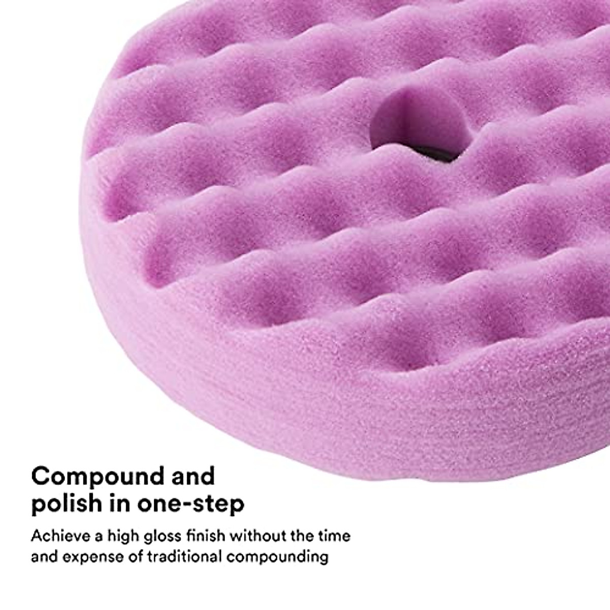 3M Perfect It 1 Step Foam Finishing Pad, 33034, Quick Connect, Surface Buffing, Collision Repair, High Gloss Polish, 6 in