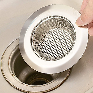 Kitchen Sink Strainer Kitchen Sink Stopper, Professional Stainless Steel Sink Filter, With Dense Mesh (2 PCS) for Draining Kitchen, Bathroom, Bathtub, Washbasin