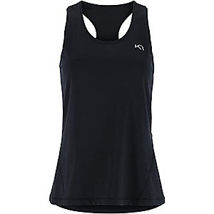 Kari Traa Nora 2.0 Women's Tanktop, Athletic Quick-Drying Top, Regular Fit Women's Top, 4-Way Stretch, Racerback, Scoop Neck, Black, Medium