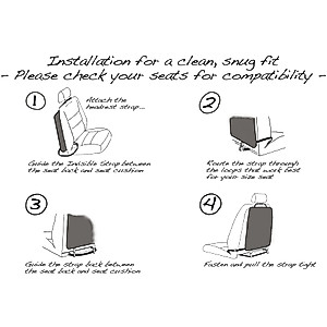 TIKE SMART Premium Kick Mats - Luxury Seat Back Protectors and Seat Covers with Invisible Strap - 2-Pack - Tan (Beige)