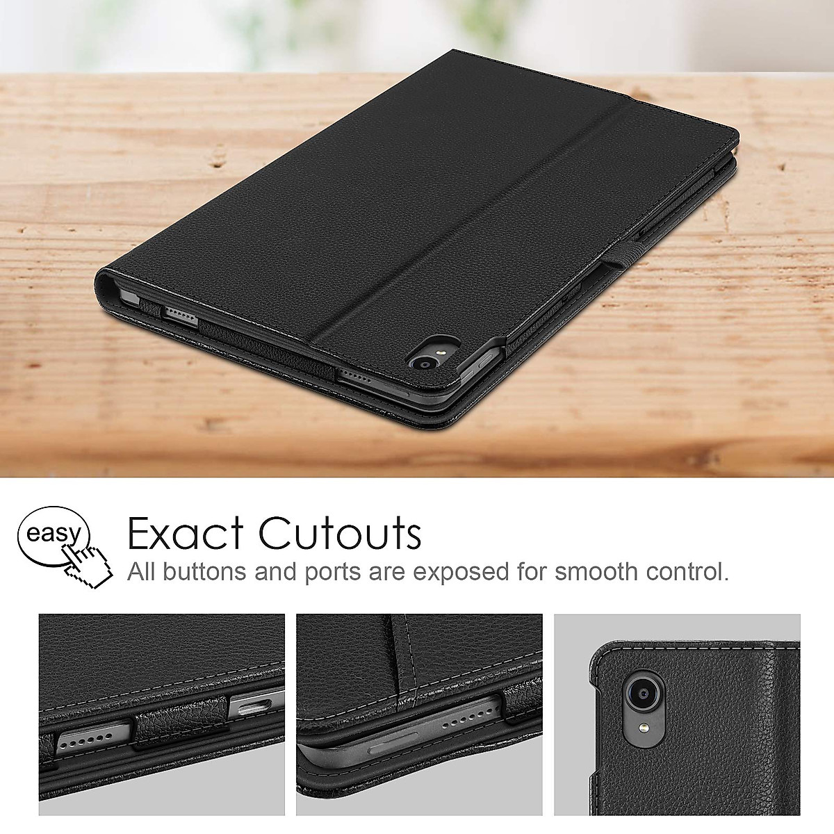 Fintie Case for Lenovo Tab P11 Plus Case 2021, Multi-Angle Viewing Folio Cover with Pocket, Auto Wake/Sleep, Black