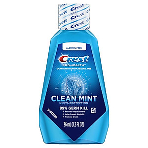 Crest Pro-Health Mouthwash, Alcohol Free, Multi-Protection Clean Mint, 1.2 Fl Oz