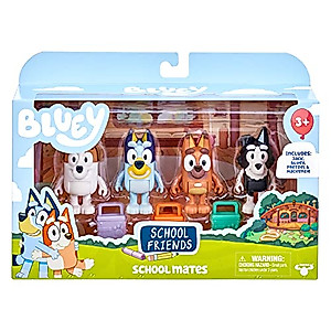 Bluey School Friends - School Mates 4-Pack, 2.5-3" Figures