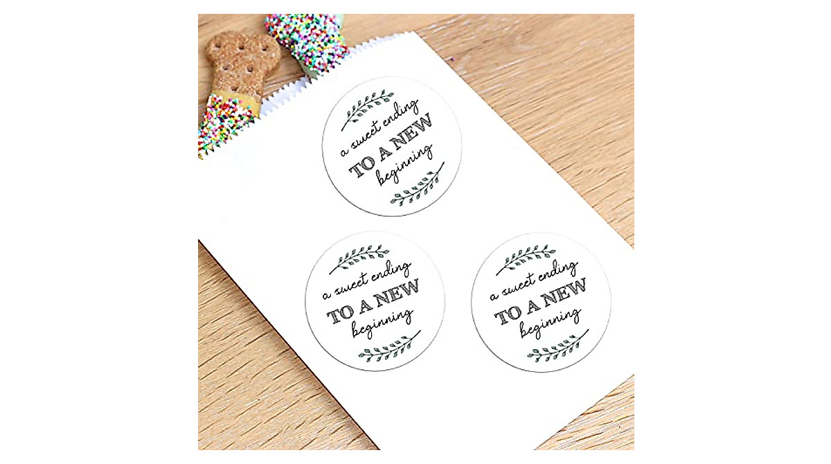 Elegant Wedding Favor Stickers - 120 PCS