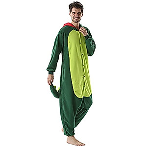 SAMGU Dinosaur Onesie Costume Adult Halloween Christmas Animal One Piece Pajamas for Men Women X-Large