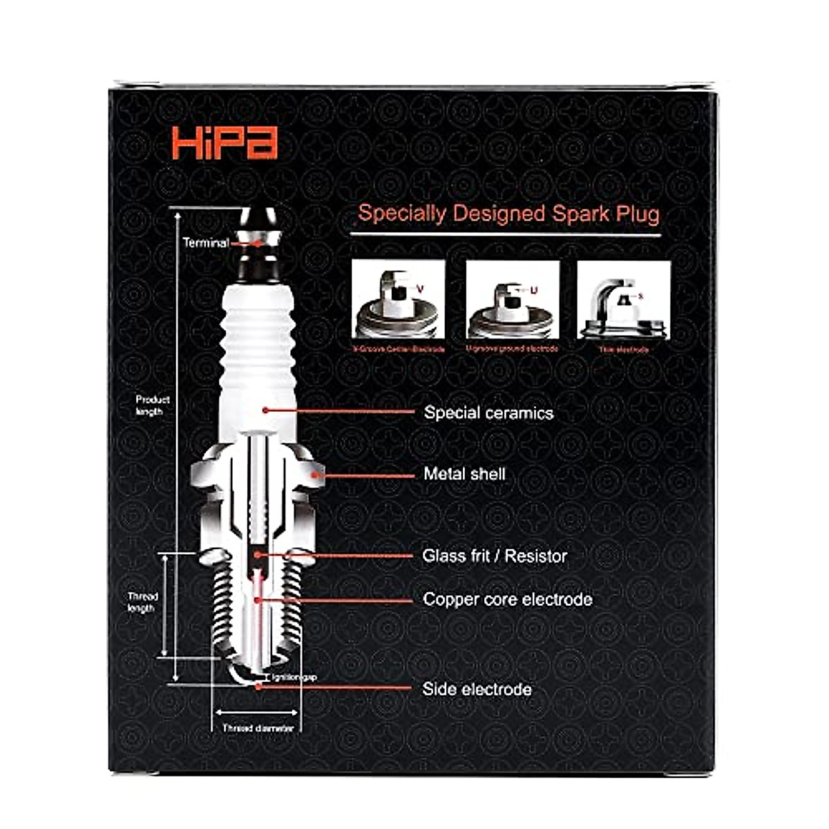 Hipa RC 12YC Spark Plug Replace for Champion RC12YC NGK BK5ES Briggs & Stratton 491055 491055S 491055T Kohler 12 132 02 (4 Pack)
