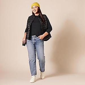 Amazon Essentials Women's Slim-Fit 3/4 Sleeve Boat Neck T-Shirt, Black, X-Large