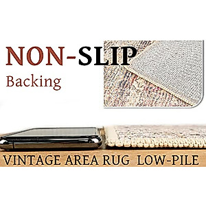 RORA Area Rug 5x7 Machine Washable Rugs for Living Room, Bedroom, Dining Room, Distressed Boho Home Decor Floor Decoration Carpet Mat