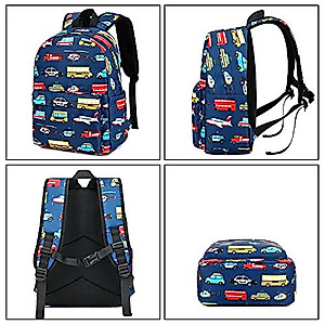 CAMTOP Backpack for Kids Boys Preschool Backpack with Lunch Box Toddler Kindergarten School Bookbag Set (Y0065-2 Navy Blue)