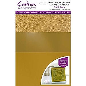 Crafter's Companion Mixed Card Pack-Gold Luxury Cardstock
