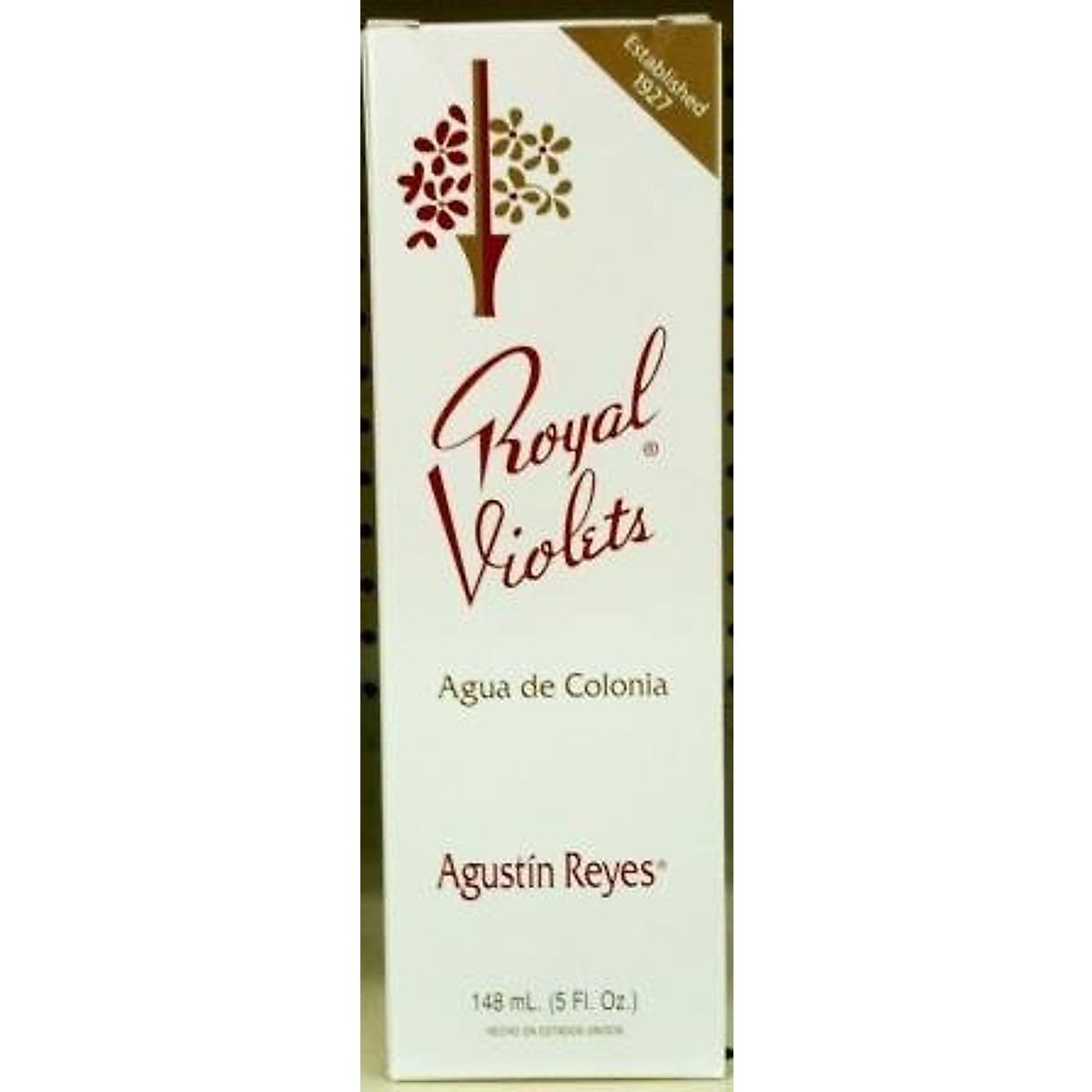 Royal Violets By Agustin Reyes 5 Oz Agua De Colonia Eau De Cologne Glass Bottle by Royal Violets