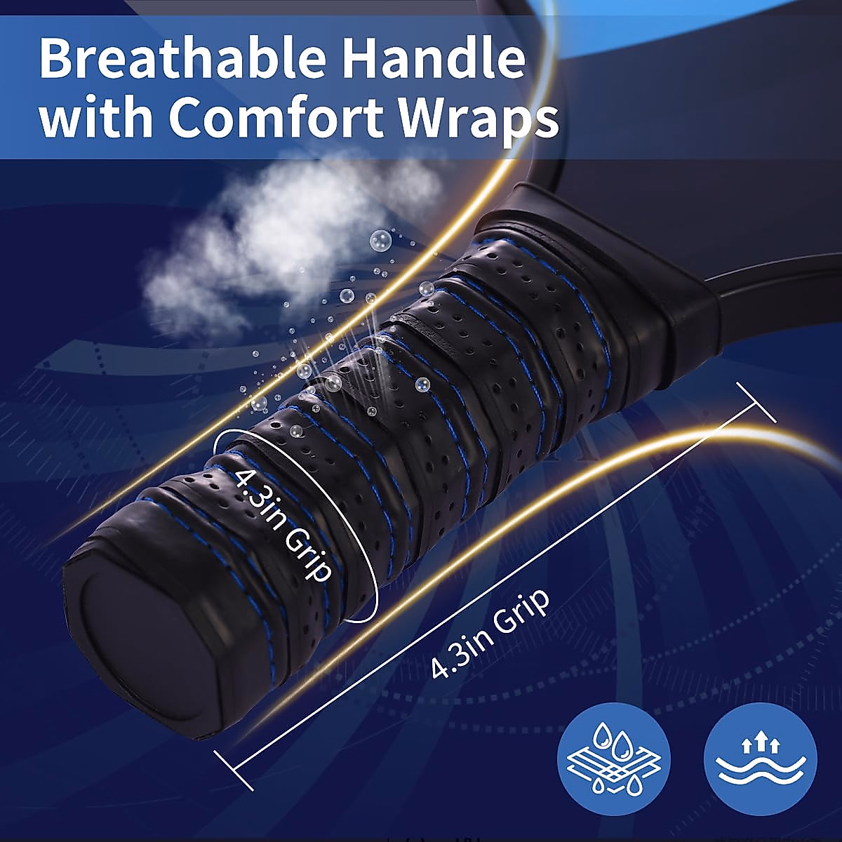 Pickleball Paddles Set of 2- Premium Rackets Fiber Face & Polymer Honeycomb Core Pickleball Set Includes 2 Pickleball Paddles + 4 Pickleball Balls + 1 Bag (ShuangMian)