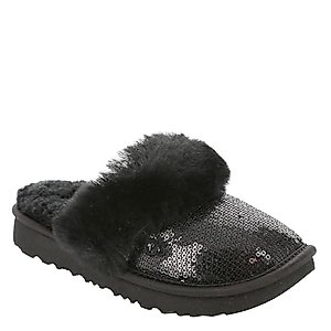 UGG Unisex-Child Cozy Ii Mirror Ball Slipper, Black, 2 Little Kid