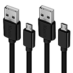 Micro USB Cable, [10Ft 2Pack]Extra Long Fast Charger Cord for Galaxy S7 Edge, High Speed Durable USB Charging Cable for Android Phone, Samsung J7/S6 Edge/S5/Note 5/LG Stylo 3/K30, for PS4/Camera,Black