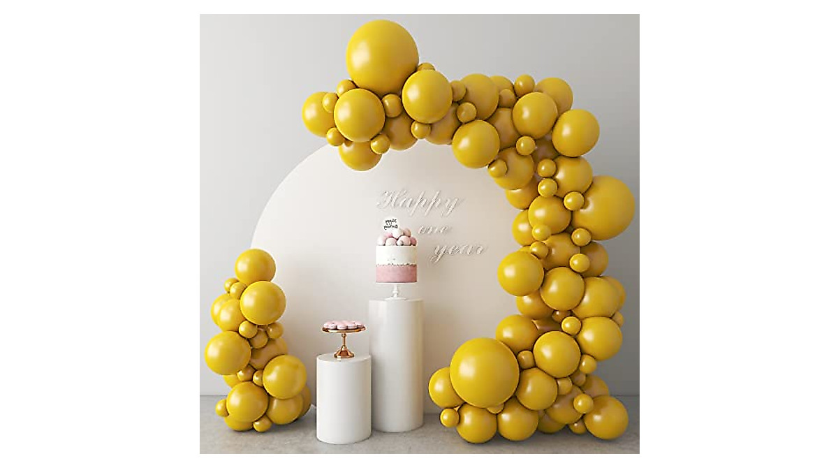 Mustard Balloons: Vintage Birthday & Baby Shower Decor