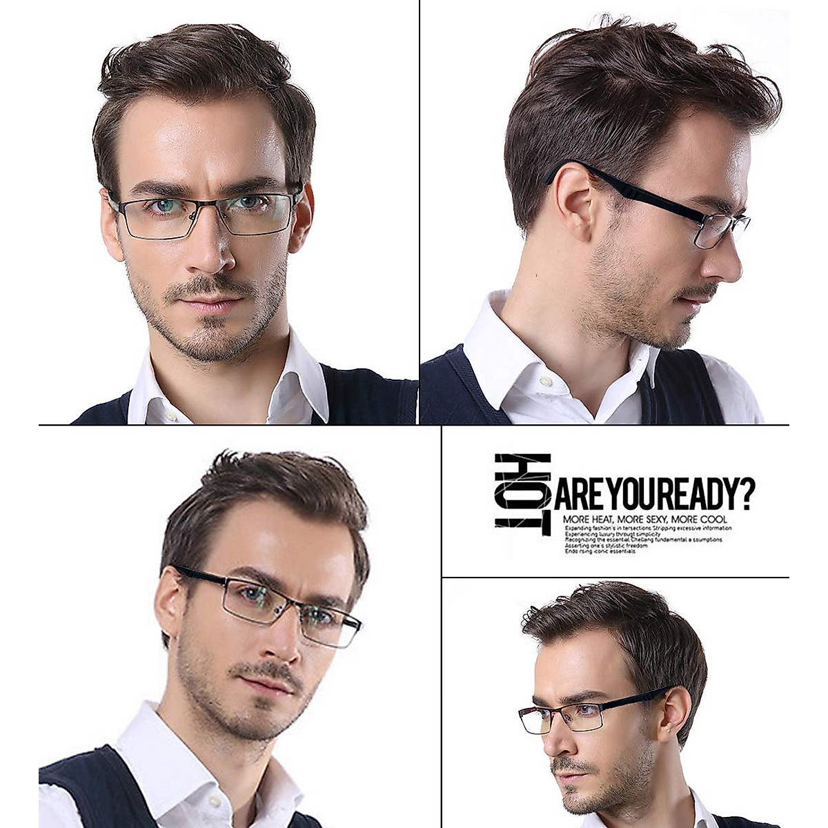 ALWAYSUV Retro Black TR90 Full Frame Nearsighted Myopia Shortsighted Glasses Transparent Lens Distance Glasses For Women/Men (Black, -1.50, x)