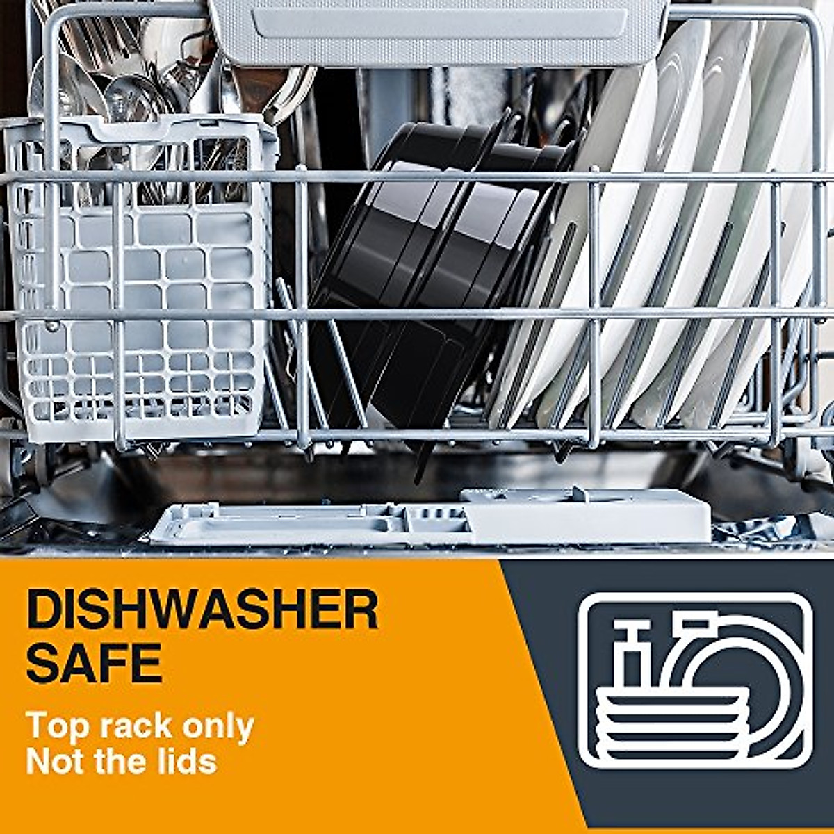 Glotoch Meal Prep Container 10 Pack, Disposable Food Containers with Lids, Durable To Go Containers, Take Out Bowls for Takeout, Salad Container, Microwave Safe, BPA-Free, Stackable - 16 OZ