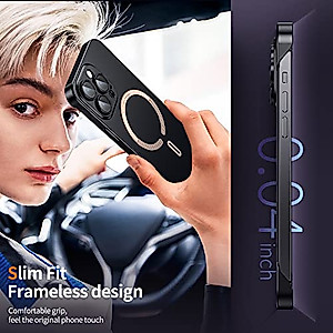 Hoerrye Magnetic Slim Fit Case for iPhone 14 Pro Max Ultra Thin Case Black