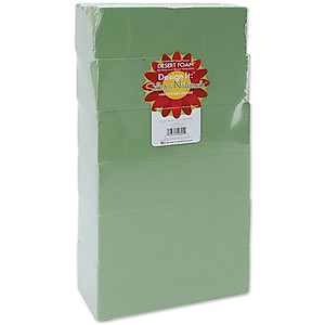 FloraCraft Floral Desert DryFōM 6 Piece Brick 2.6 Inch x 3.4 Inch x 7.8 Inch Green