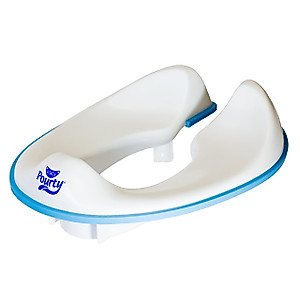 Pourty Flexi-Fit Toilet Trainer, White/Blue