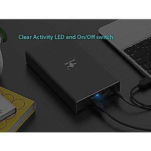 Vantec NST-371C31-BK NexStar Gx USB 3.1 Gen 2 Type-C 3.5" Sata HDD/SSD Enclosure, Comes with C to C and C to A Cable, Aluminum Casing, Black