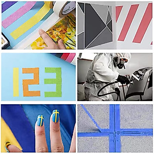 Blue Masking Tape 3/4 inch,Multi-Surface Painters Tape 0.71’’ x 55yd,3 Rolls(165 Total Yards),General Purpose Blue Paper Tape for Artist, Crafts, Labeling,Painting,Drafting