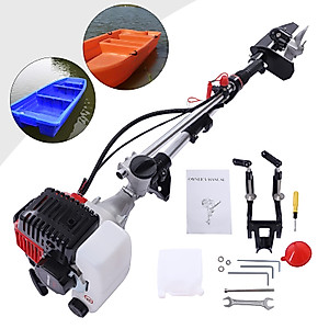 CNCEST Boat Engine 2.3HP 2 Stroke Boat Motor Heavy Duty Outboard Motor Inflatable Fishing Boat Engine Replacement Kits