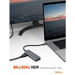 CableCreation 8K HDMI USB C Hub Bundle with Short USB to USB C Cable 1.6FT