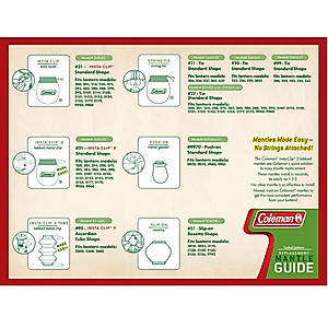 Coleman 21A134C Mantle Sock Instaclip Wire 4Pk Lantern
