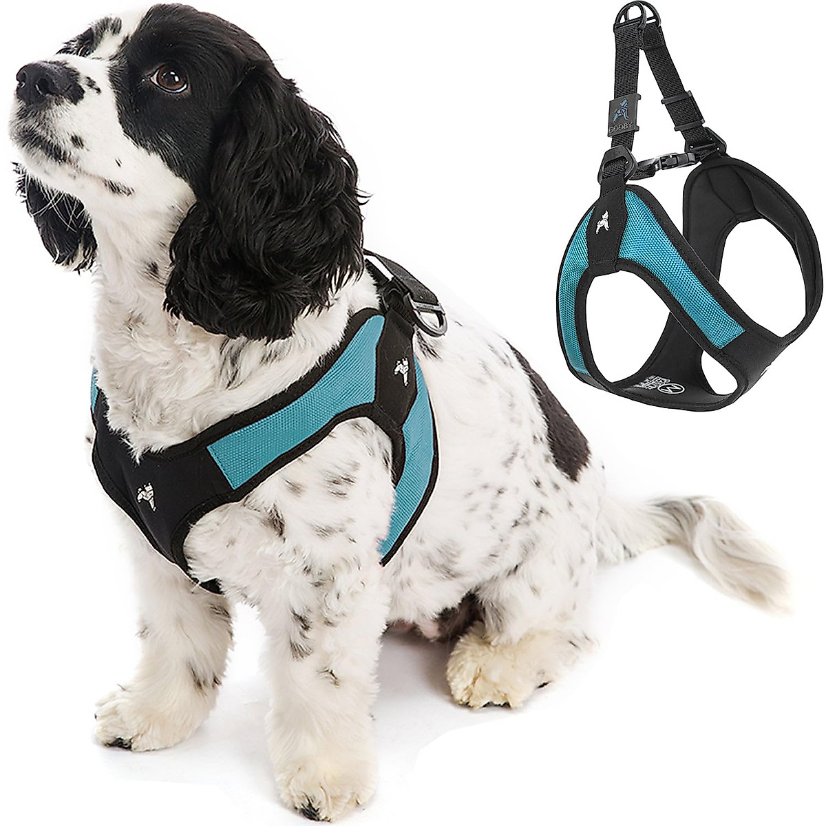 Gooby Turquoise X-Small Easy Fit Harness - No Pull Patented Design for Small Dogs with Quick Release Buckle