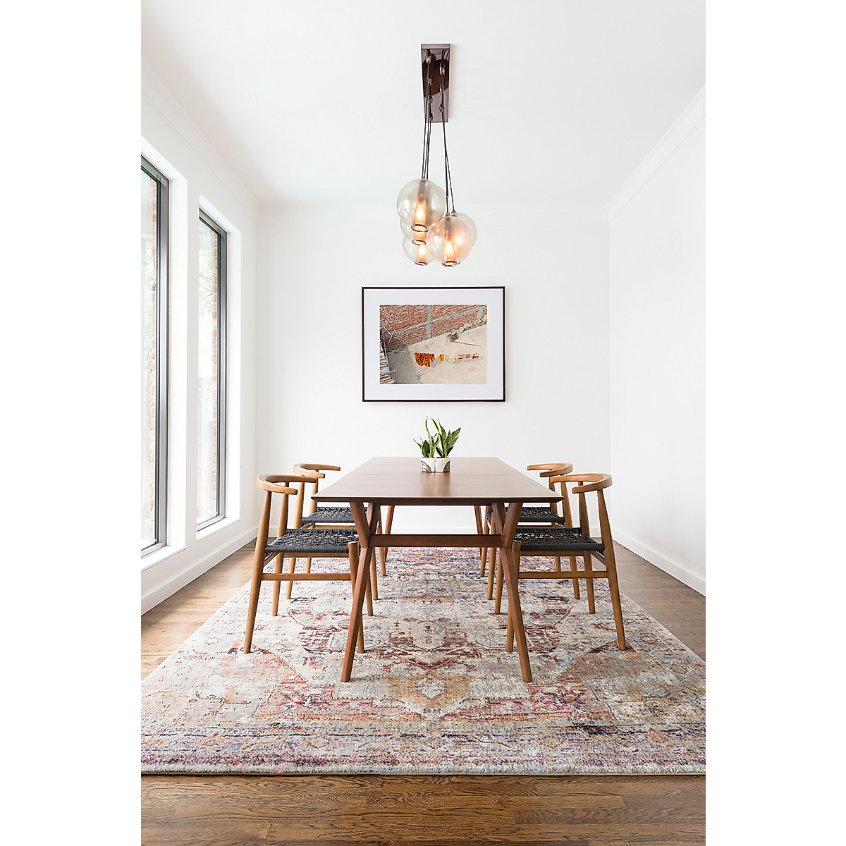 Loloi Anastasia Rug Slate & Multi 5'-3" x 7'-8" Area Rug– Ornate & Traditional Designed Area Rugs for Living Room, Bedroom, Entryway & Hallway, No Shed High Traffic Area Home Decor Rug